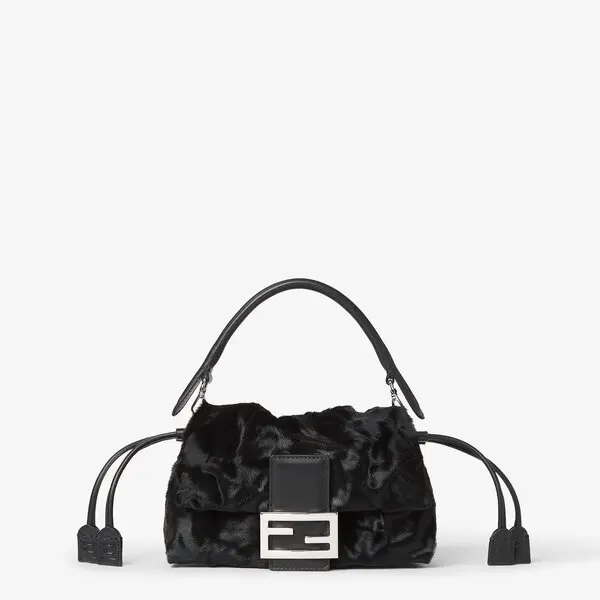 Fendi Baguette® Soft Small Black Cavallino Leather Mini-bag - [black]